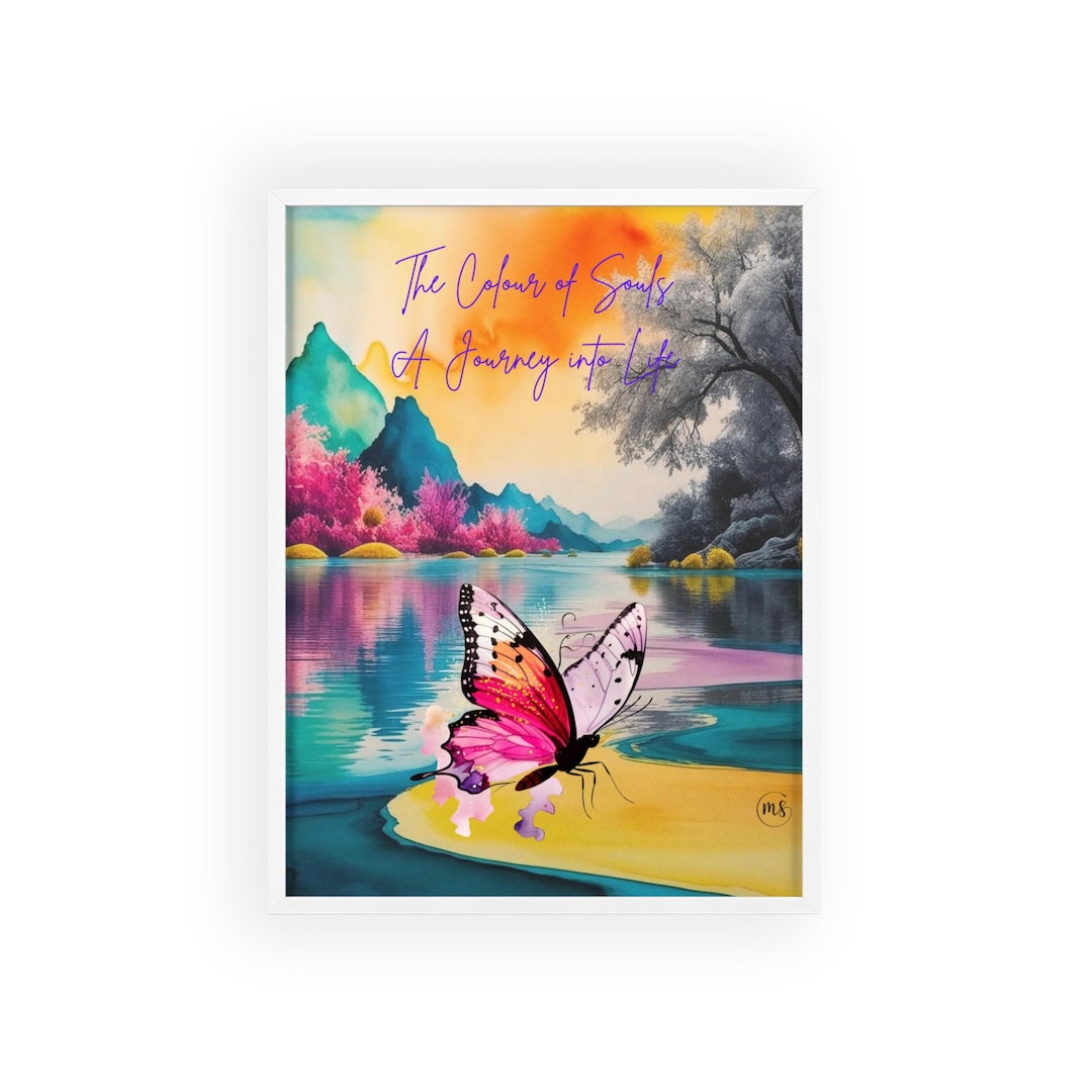 Inspirational Butterfly Poster With Wooden Frame, Motivational Art ...