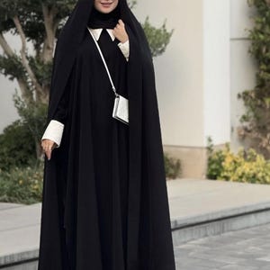 Traditional Black Chador | Elegant | Modest Islamic Wear for Namaz ...