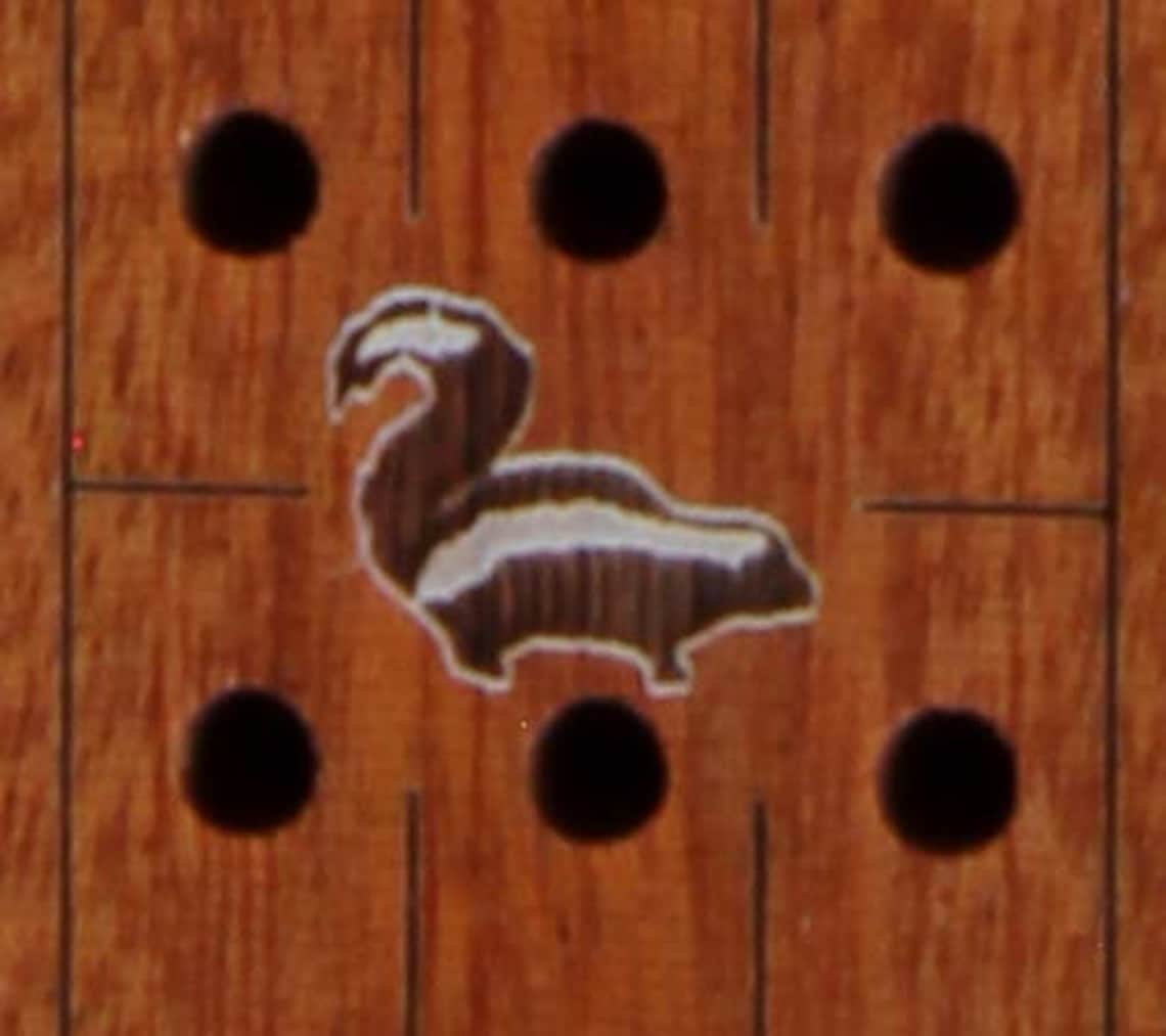 Deluxe Hardwood Cribbage Board With Laser Graphics Depicting | Etsy