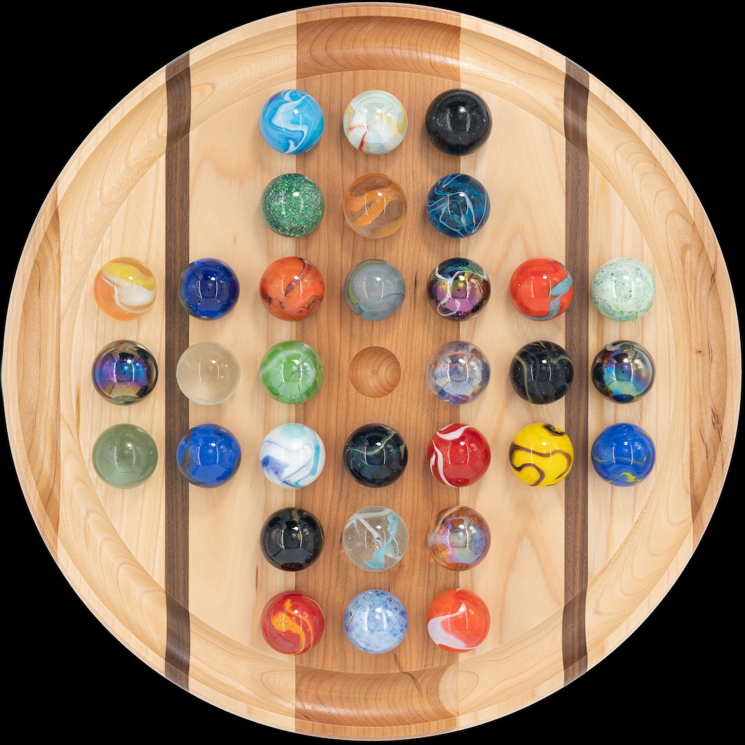 16" Colossal Marble Solitaire 32 Hole Version (english Version) - Etsy