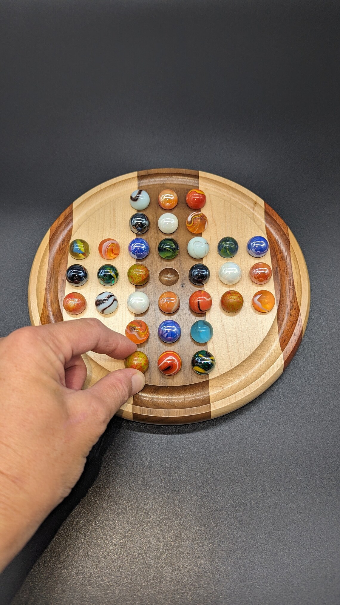8" Marble Solitaire - Etsy