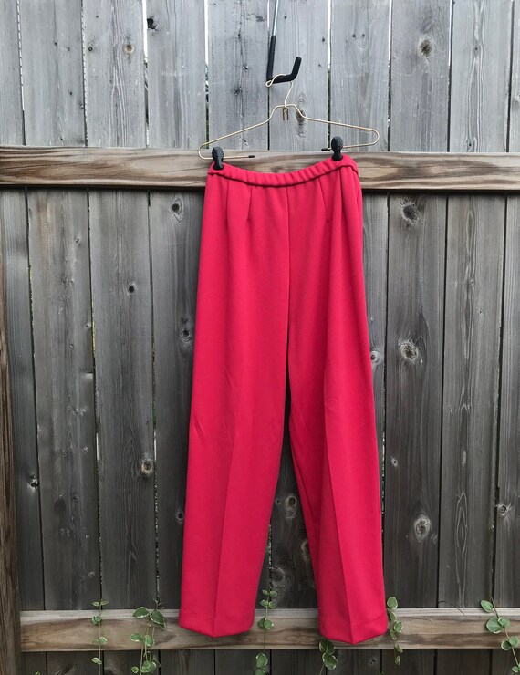 Bold Red Trousers - Hay Maker Design - Vintage 80s Fa… - Gem