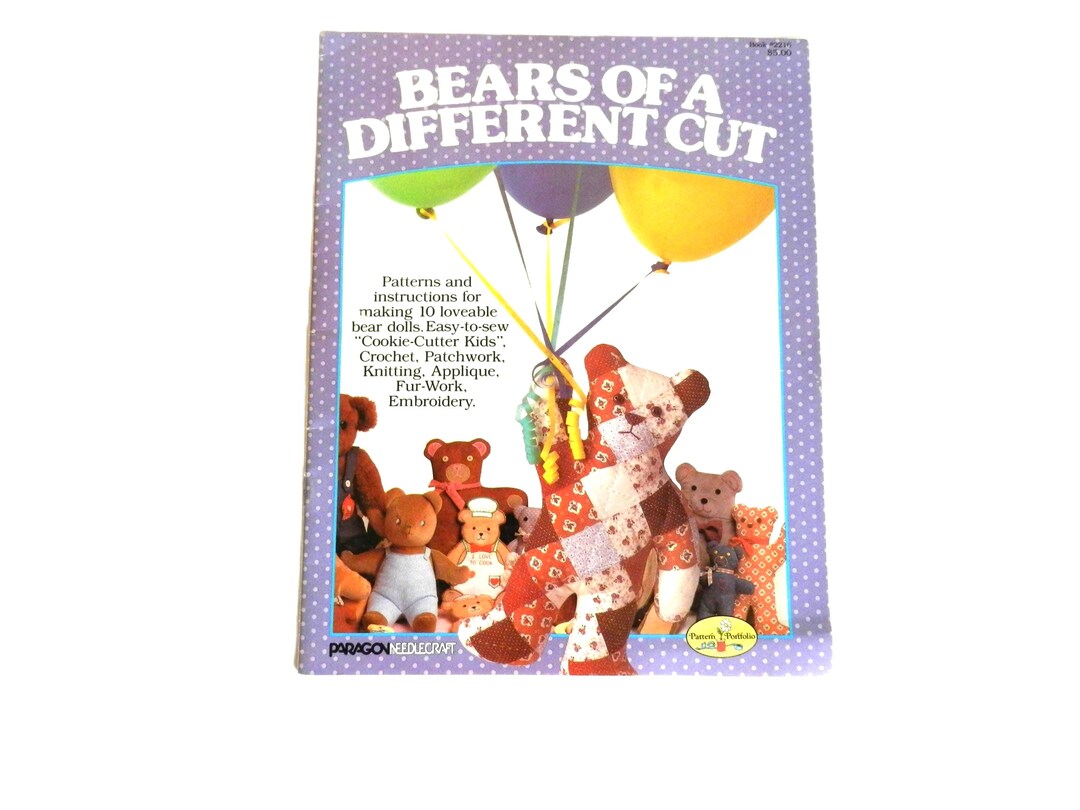 1985 Bears of a Different Cut by Marsha Evans Moore Paragon Needlecraft ...