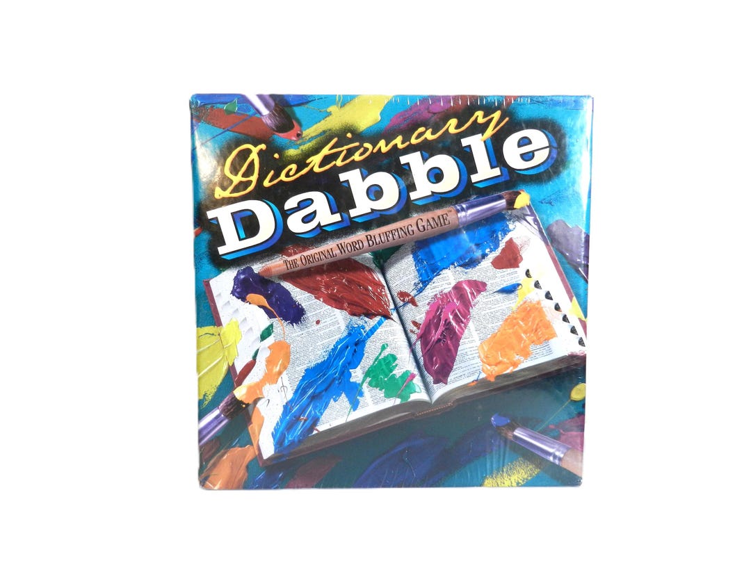Vintage Dictionary Dabble Board Game 1998 the Original Word Bluffing ...