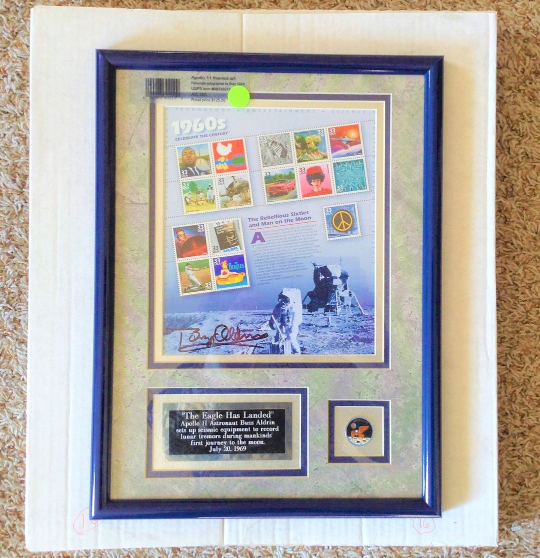 Celebrate the Century Stamp Art Featuring Apollo II Tribute to Buzz ...