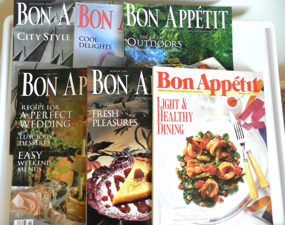 1991 Bon Appetit Magazine, Pick Your Favorite Issue - Etsy