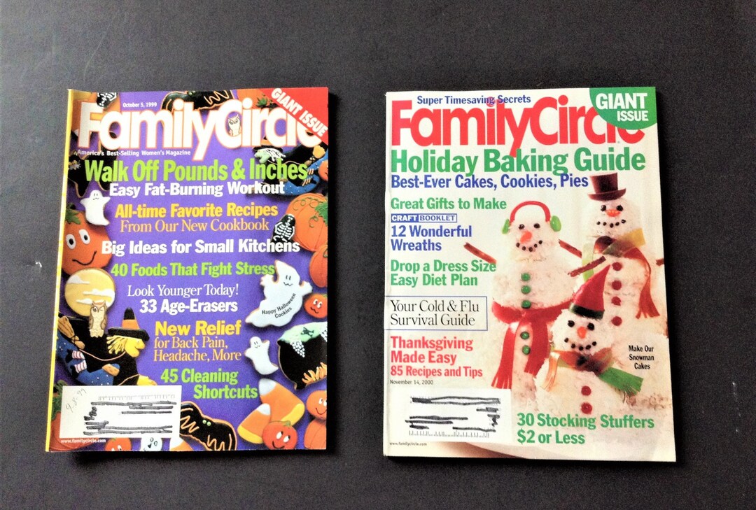 Vintage Holiday Family Circle Magazines Choose Your Edition 1999 or ...