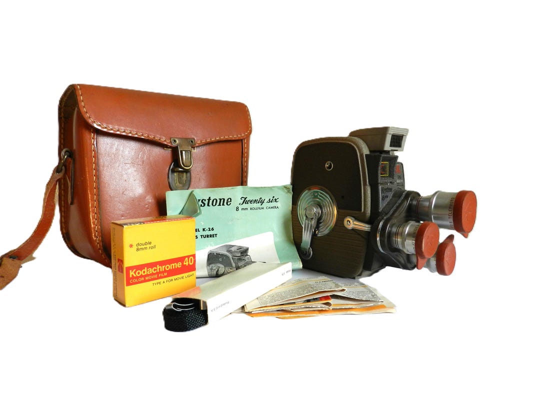 Vintage Keystone 8mm Roll Film Camera Model K-26 3 Lens Turret Movie ...