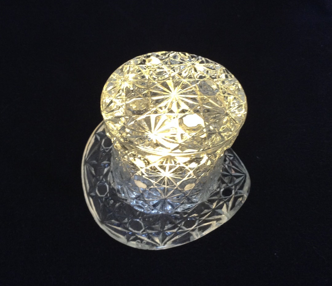 Toothpick Holder-glass Top Hat-smith Glass Daisy and Button-40s-60s - Etsy