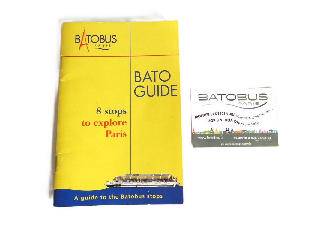 Vintage Bato Guide Paris France 2001 - Etsy