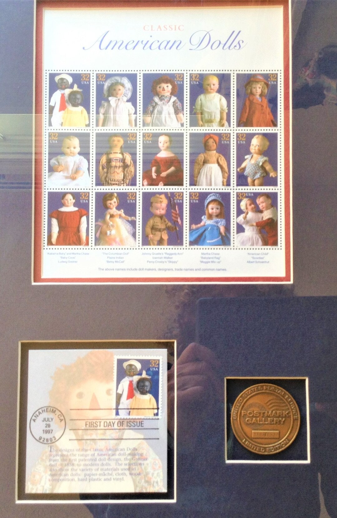 Vintage Dolls Framed Postage Stamp Art-1997 - Etsy