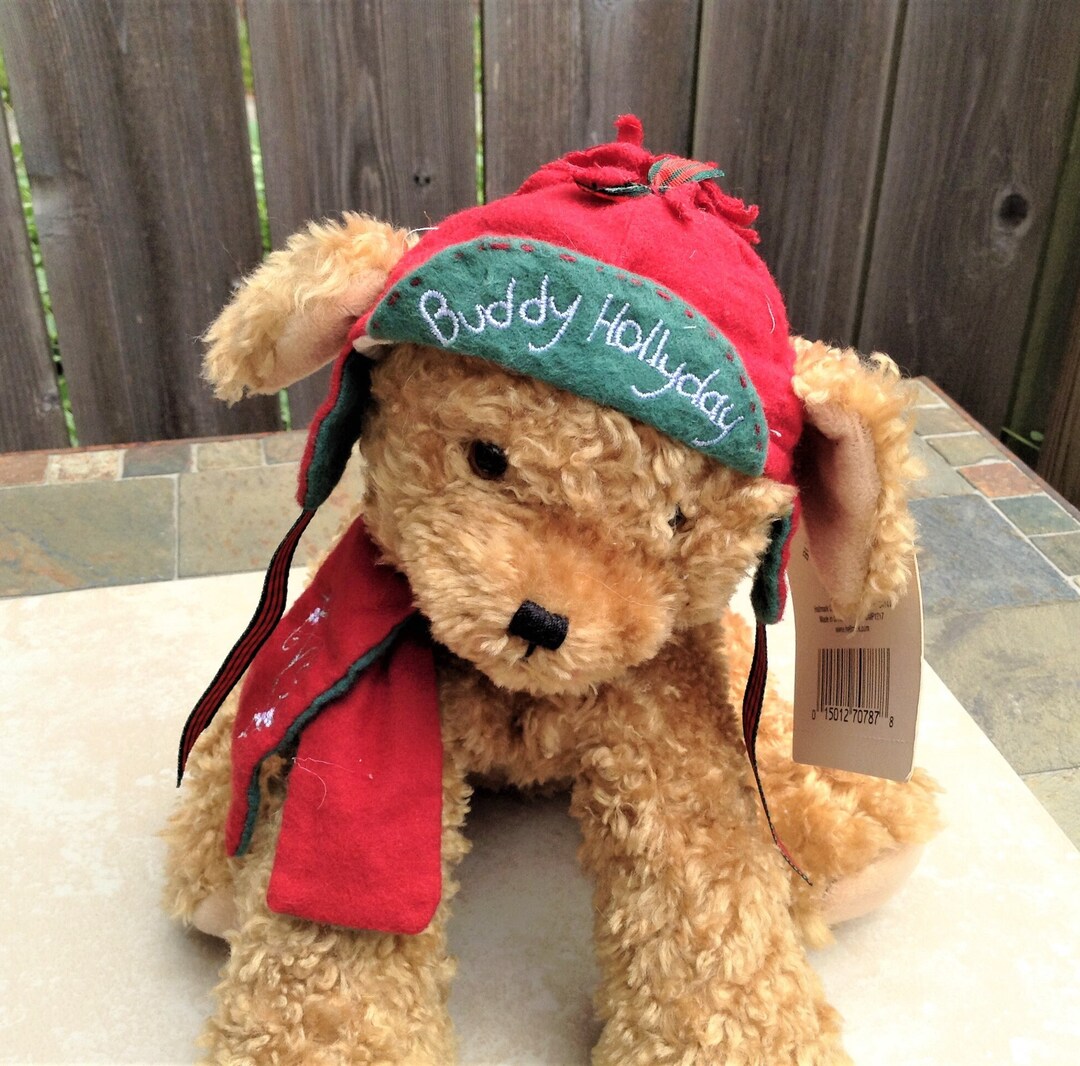 Vintage Hallmark Buddy Hollyday Plush Dog 2002 - Etsy