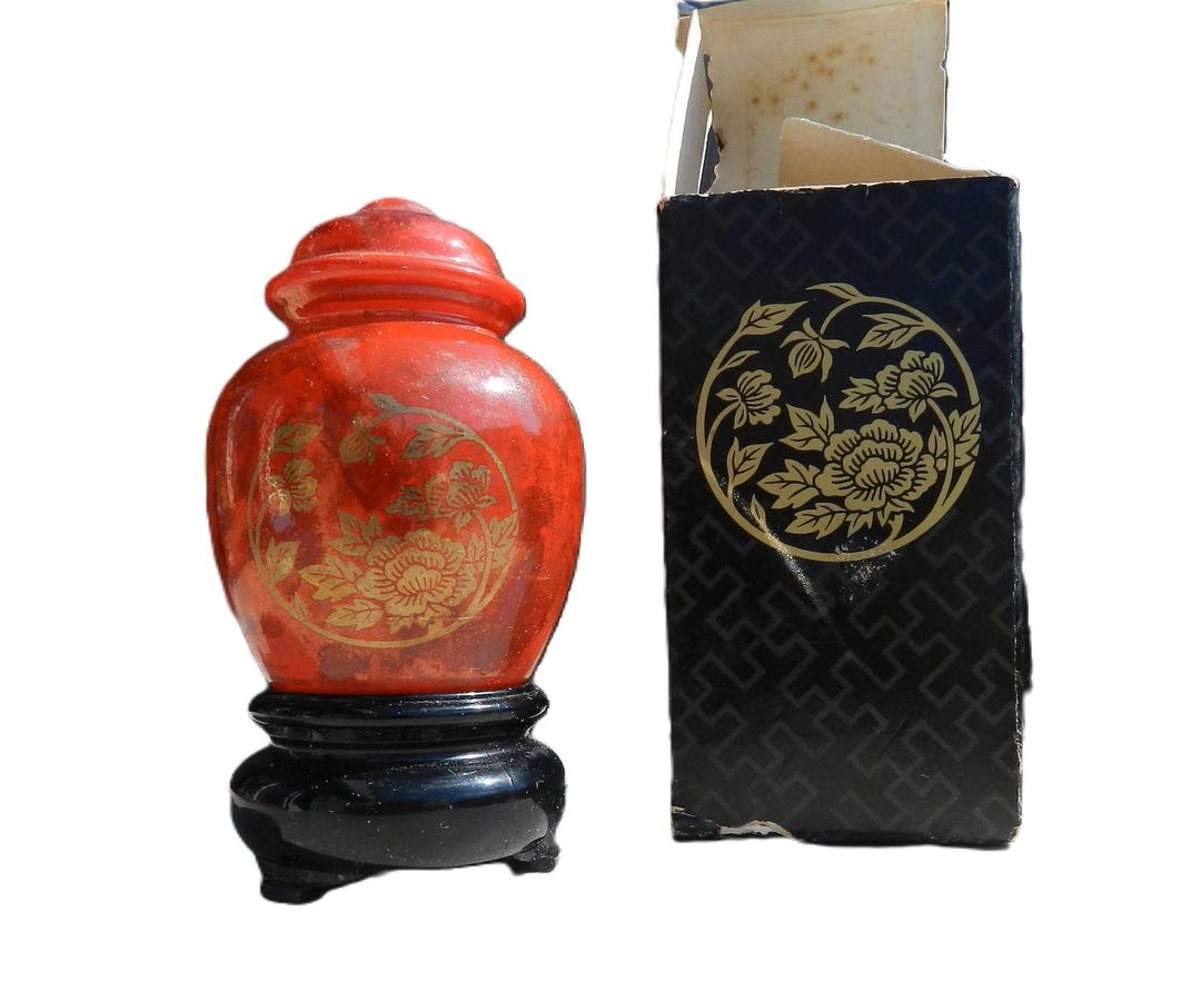 Vintage Avon Oriental Peony Vase Cologne Bottle 1977 - Etsy