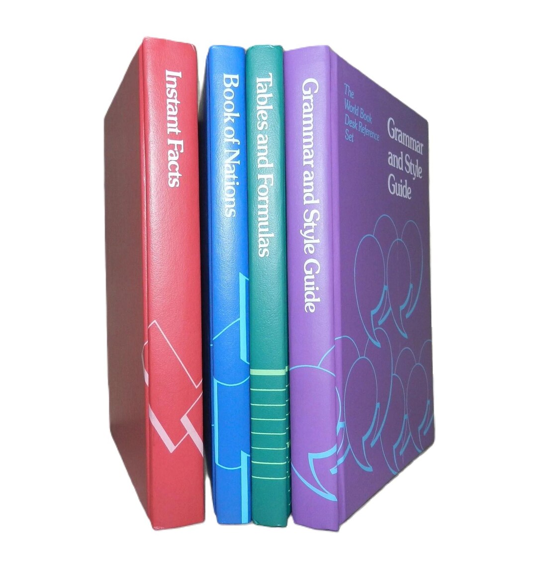Vintage the World Book Desk Reference by Scott Fetzer Set of 4 1983 - Etsy