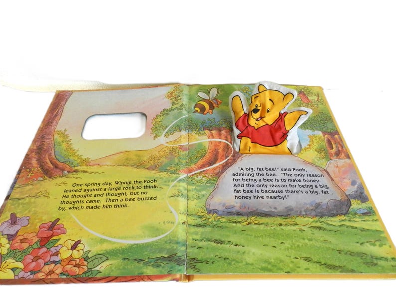 Vintage Disney's Winnie the Pooh the Big Fat Bee a Children's Puppet ...
