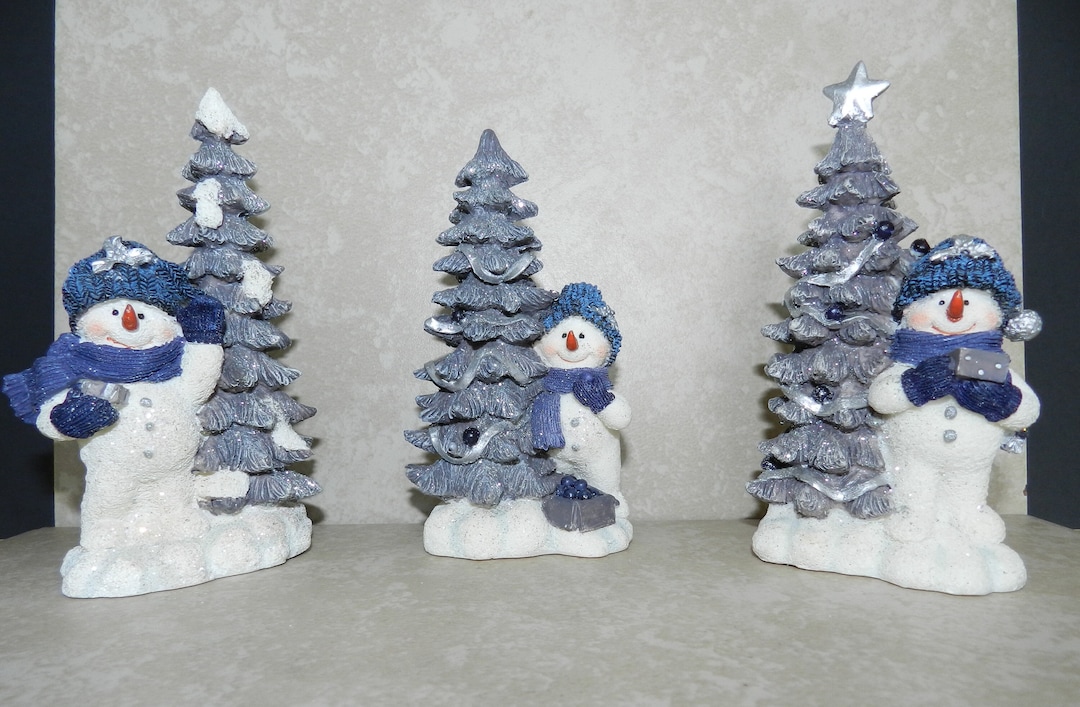 Snow Family Figurines: Home Interiors-2000 - Etsy
