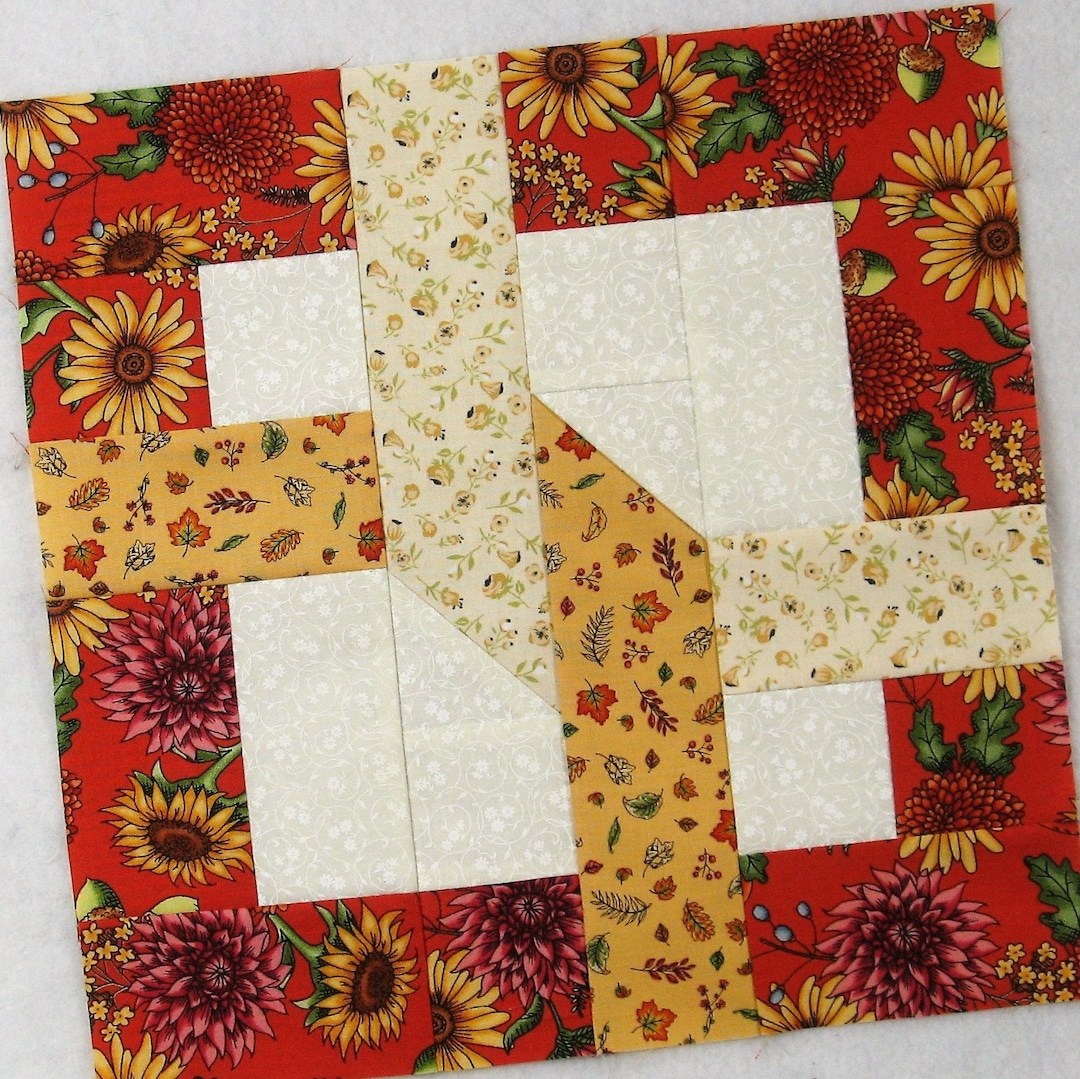 Loop the Loop Block Pattern - PDF Quilt BLOCK Pattern - Double Wedding ...