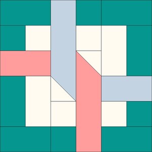 Loop the Loop Block Pattern - PDF Quilt BLOCK Pattern - Double Wedding ...