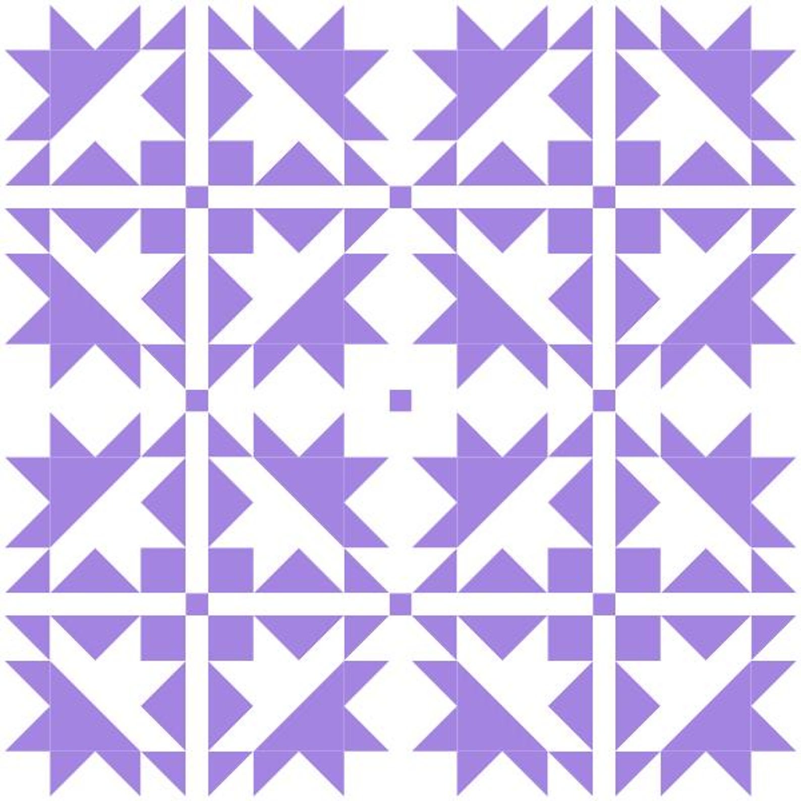 Split Star Quilt BLOCK Pattern - PDF Instant Download - 2 Sizes - 8 and ...