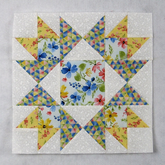 Honeymoon Block PDF Star Quilt Block Pattern 12 Inch Block - Etsy
