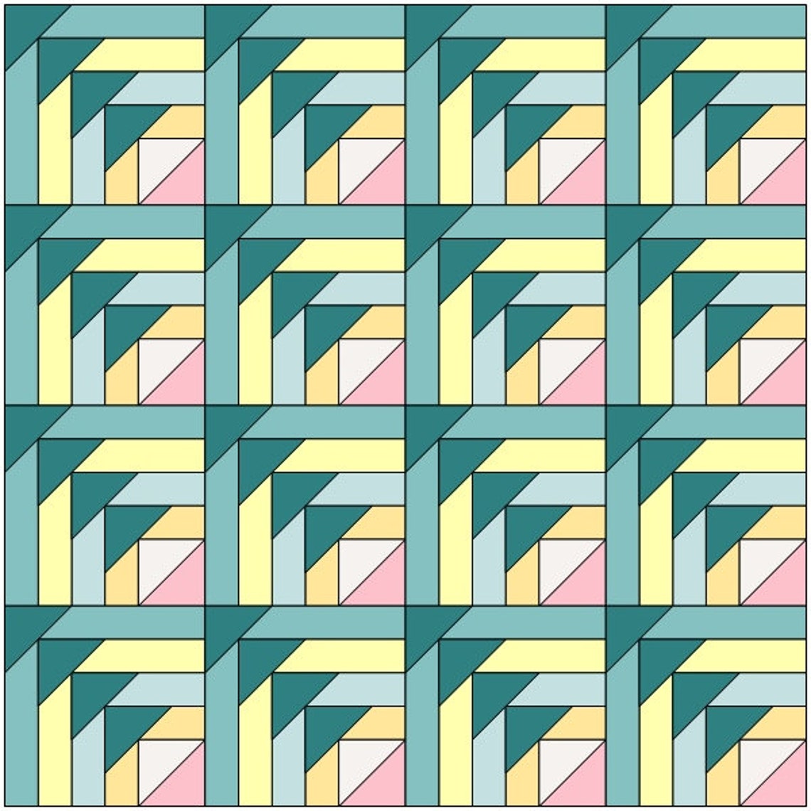 Chicago Geese Block Pattern PDF Quilt Pattern Flying Geese - Etsy