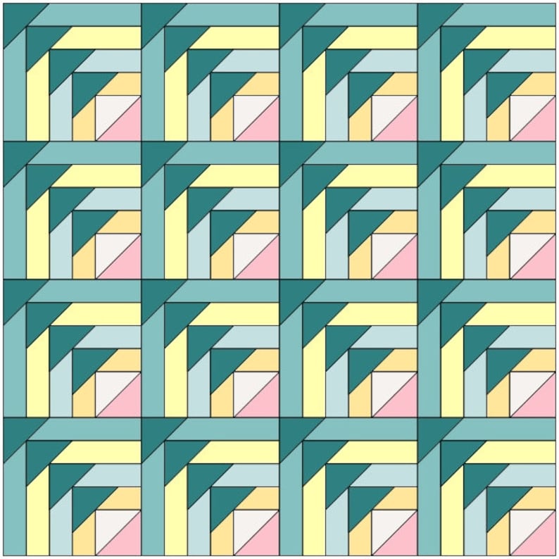 Chicago Geese Block Pattern - PDF Quilt BLOCK Pattern - Flying Geese ...