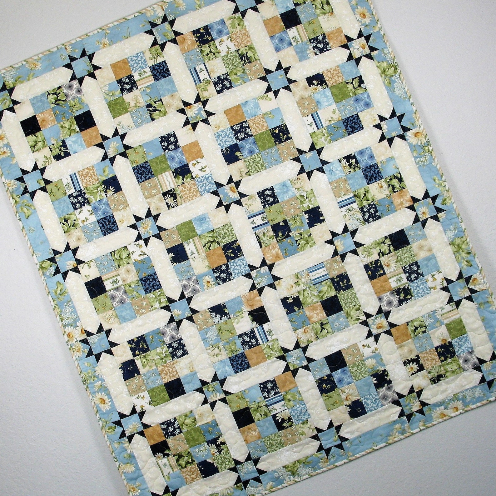 Sixteen Patch Star - Easy PDF Quilt Pattern - Sizes Include Table ...