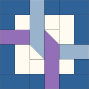 Loop the Loop Block Pattern - PDF Quilt Block Pattern - Double Wedding ...