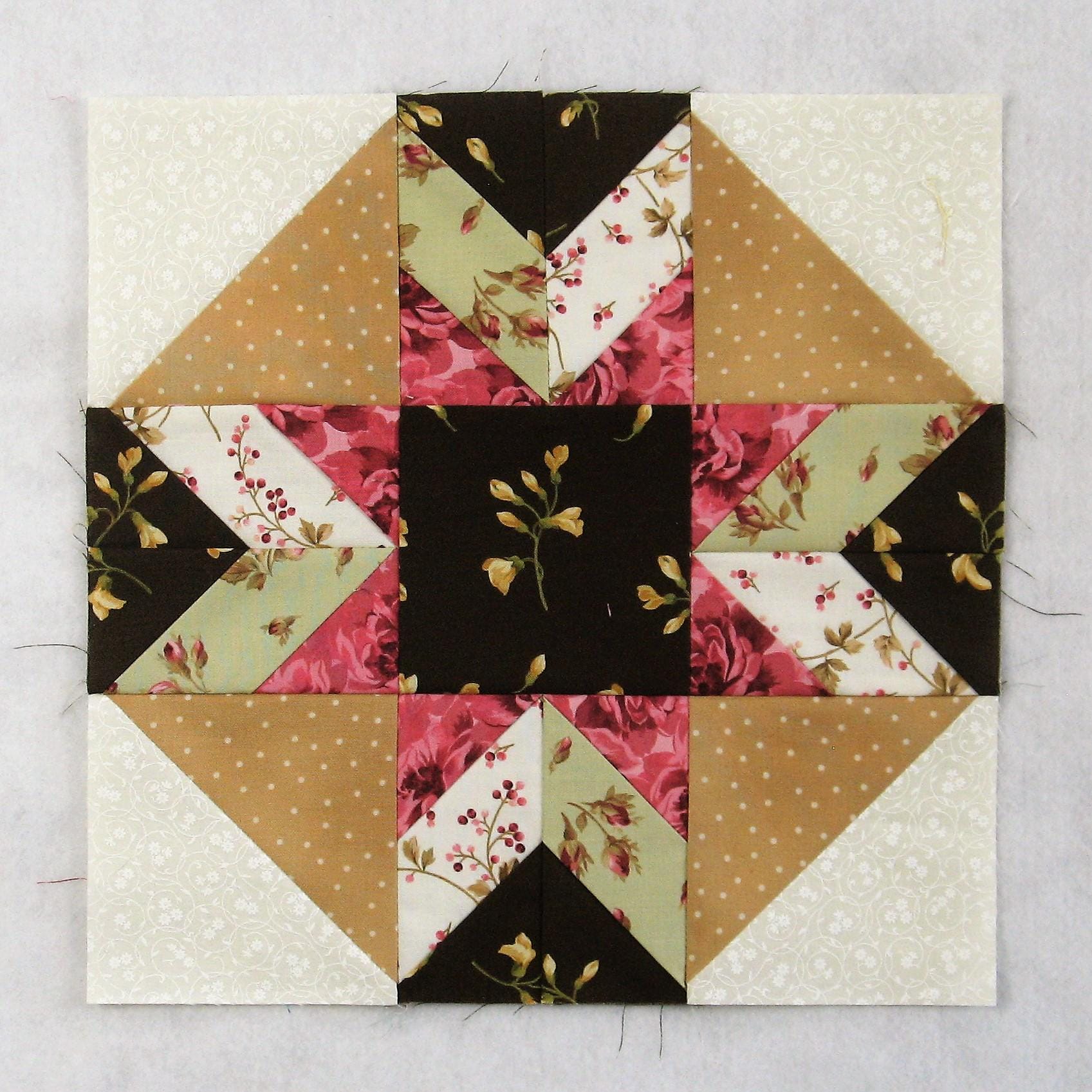 Starshadow Block Pattern - PDF Quilt BLOCK Pattern - Beginner-friendly ...