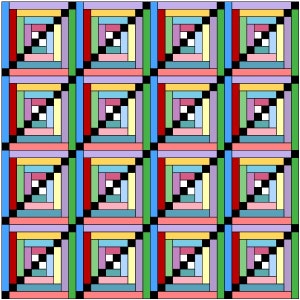 Streak of Lightning BLOCK Pattern - PDF Instant Download - Log Cabin ...