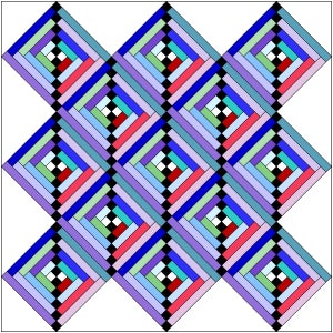 Streak of Lightning BLOCK Pattern - PDF Instant Download - Log Cabin ...