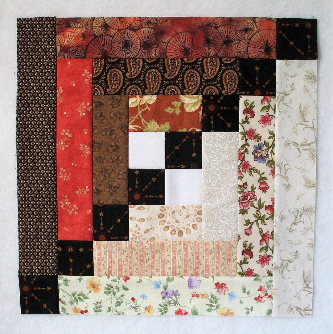 Streak of Lightning Block Pattern PDF Quilt Pattern Log Cabin Variation ...