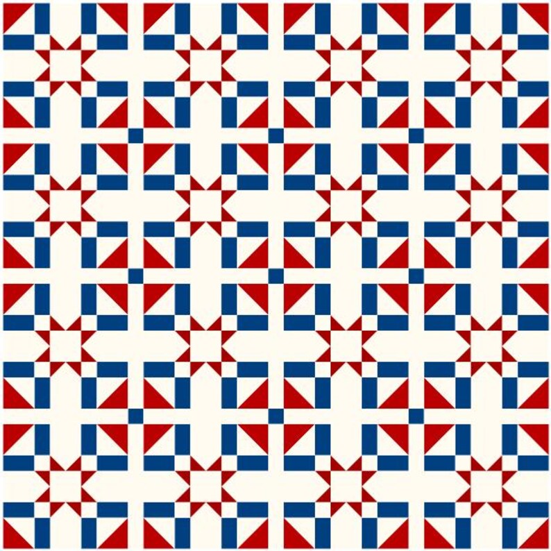 Army Star Quilt BLOCK Pattern - PDF Instant Download - 2 Sizes - 12 and ...