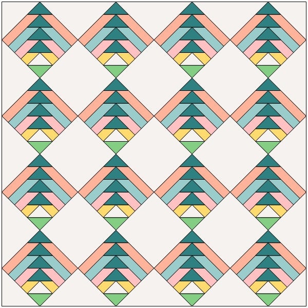 Chicago Geese Block Pattern - PDF Quilt BLOCK Pattern - Flying Geese ...