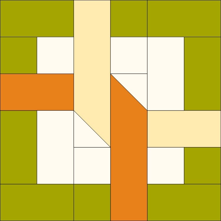 Loop the Loop Block Pattern - PDF Quilt BLOCK Pattern - Double Wedding ...