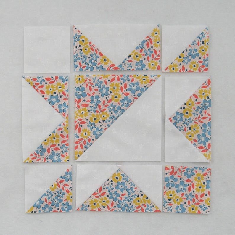 Split Star Quilt BLOCK Pattern - PDF Instant Download - 2 Sizes - 8 and ...