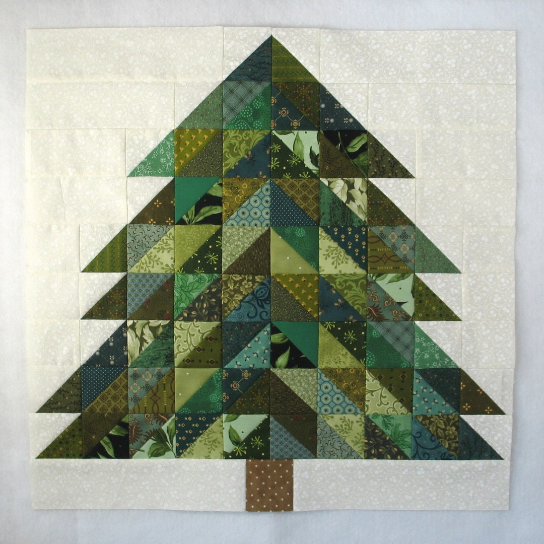 Spruce Tree Quilt Block - PDF Quilt BLOCK Pattern - 20, 15 or 10 Inch ...