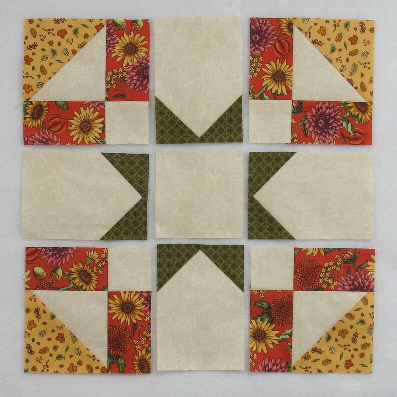 Army Star Quilt BLOCK Pattern - PDF Instant Download - 2 Sizes - 12 and ...