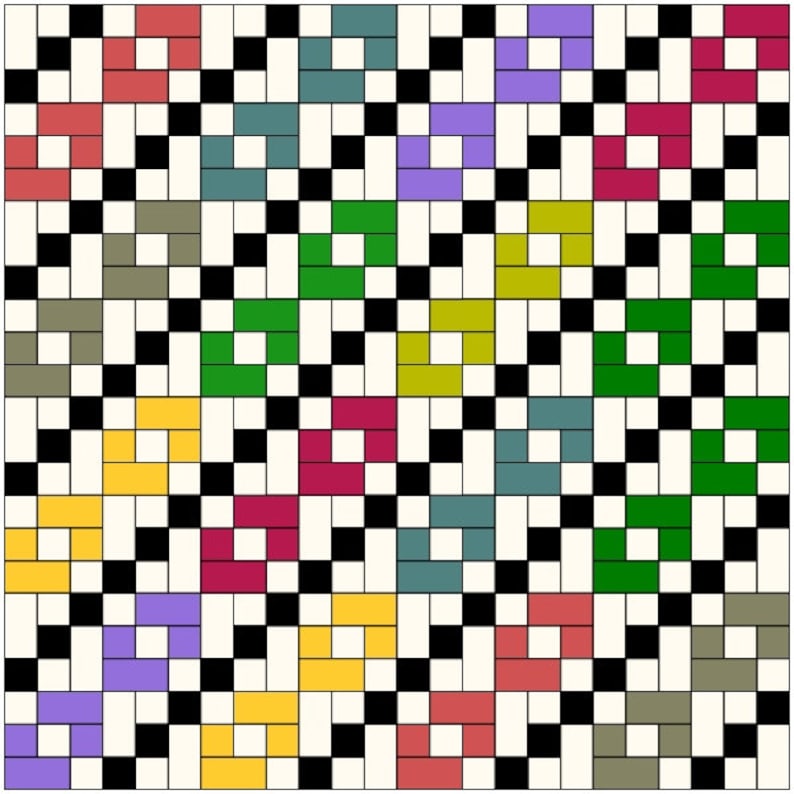 Quad Nine Patch - PDF Quilt BLOCK Pattern - 12 Inch Block - Etsy