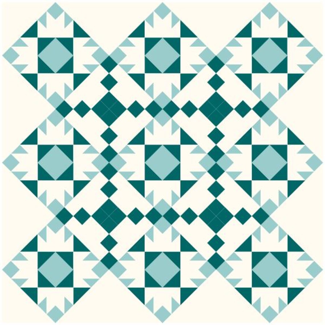 Union Square Block Pattern - PDF Quilt BLOCK Pattern - 12 Inch Block ...
