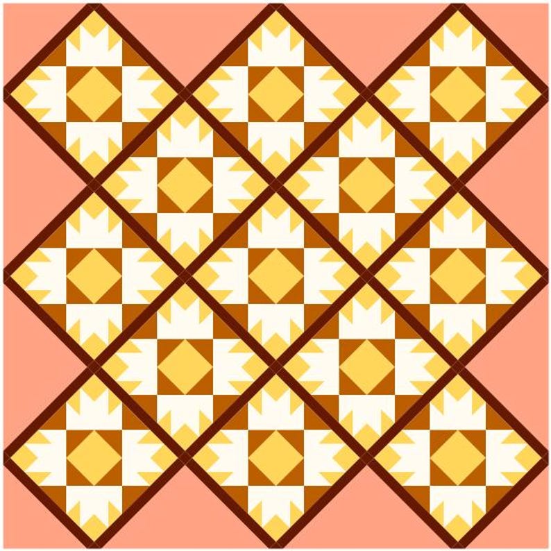 Union Square Block Pattern - PDF Quilt BLOCK Pattern - 12 Inch Block ...