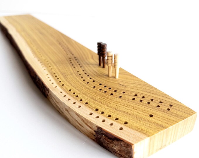 Unique Cribbage Board Made From Natural Colored Mulberry Wood - Game ...