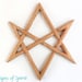 Unicursal Hexagram Wood Carving Supernatural Aquarian Star Hermetic ...