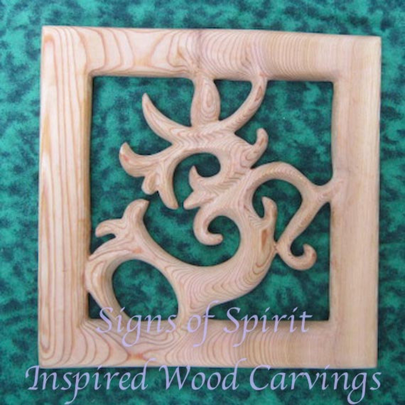 OM Wood Carving Stylized AUM Wall Art Sanskrit Symbol Hindu - Etsy