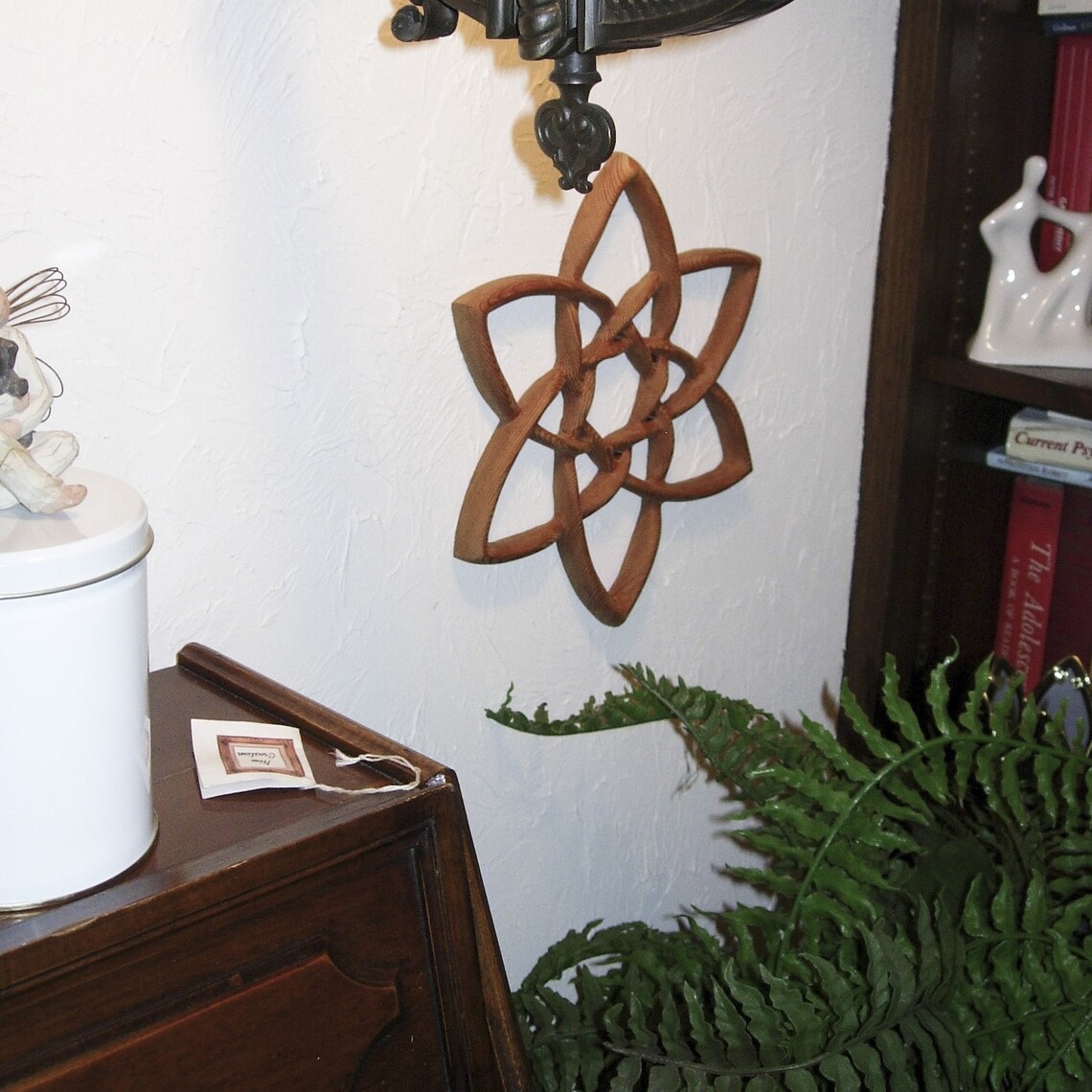 Double Trinity Knot Wall Hanging Wood Carved Celtic Knot Home | Etsy