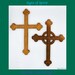 Cloverleaf Celtic Cross-wood Carved Christian Cross, Budded Cross ...