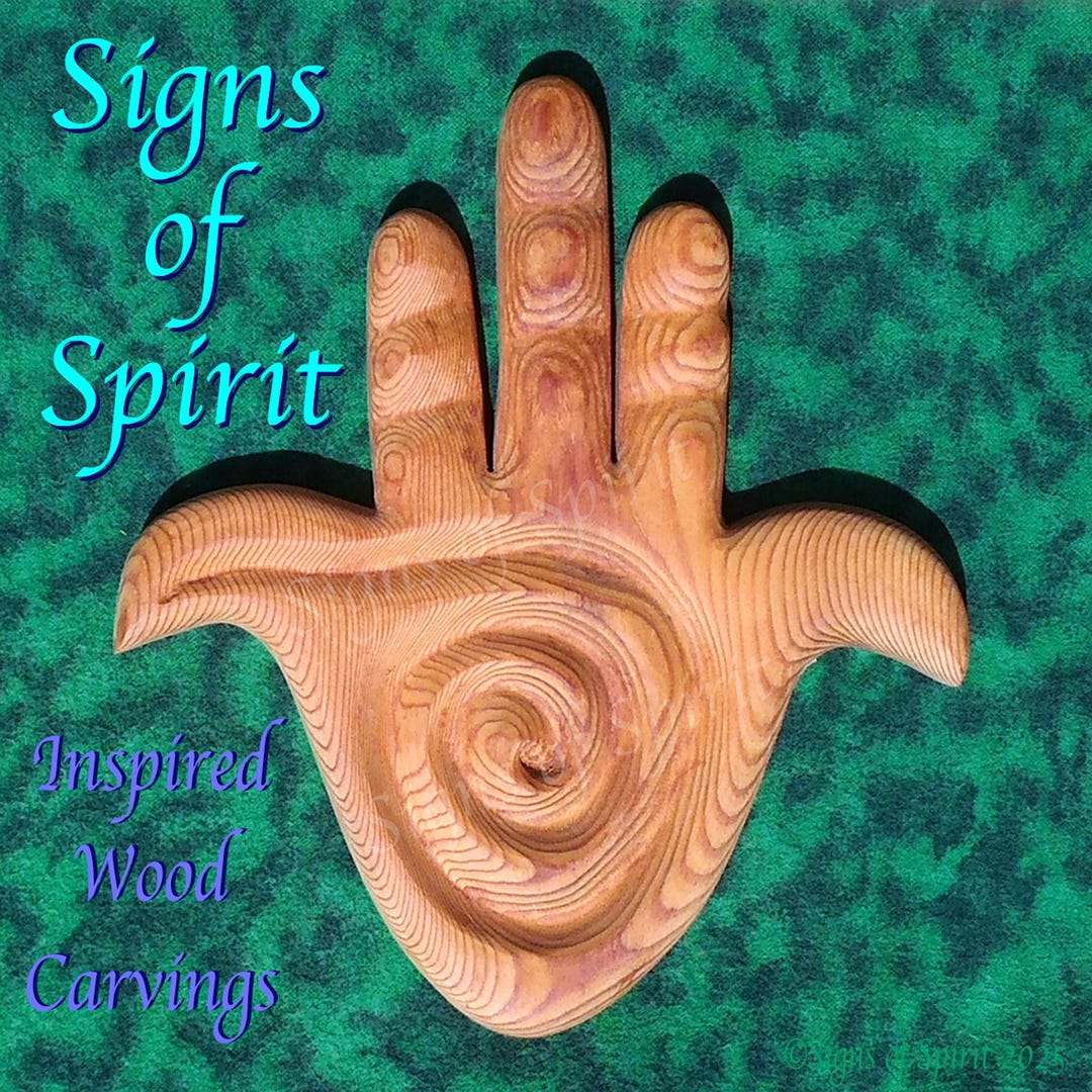Shaman’s Hand Wood Carved Healer’s Hand Reiki Spiral Energy Healing ...