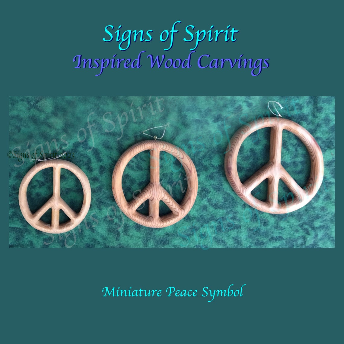 Peace Sign Wood Carved Peace Symbol Peace Movement Hippy Art Wooden ...
