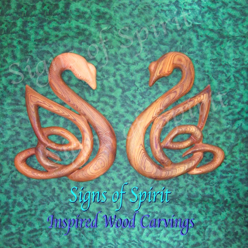 Celtic Swan-knot of Awakening Self Wood Carving-shamanic - Etsy