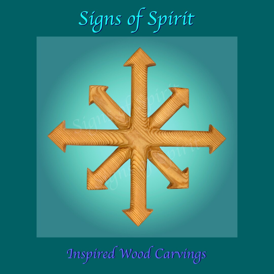 Chaos Star Wood Carving Law and Chaos Symbol Arms of Chaos Gamer Decor ...